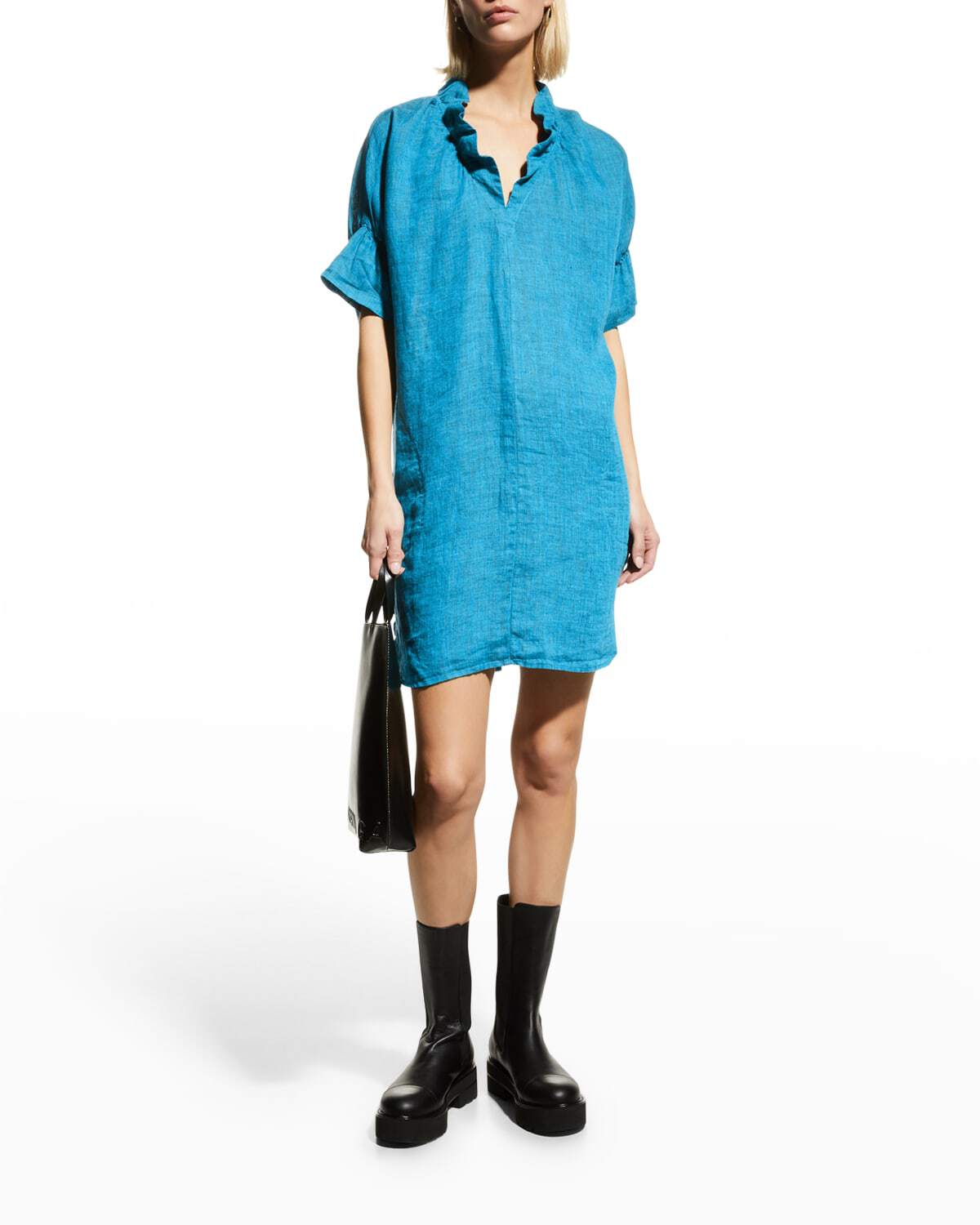 Buy Finley Crosby Dress In Linen Avocado At 51 Off Editorialist