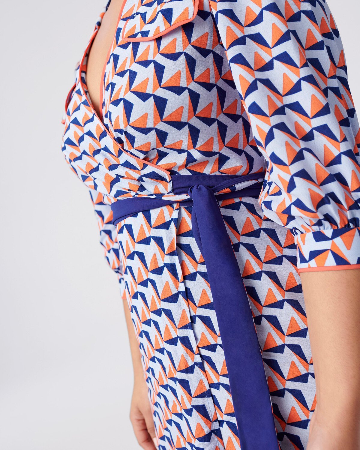 Ana Crepe Knee-length Wrap Dress 