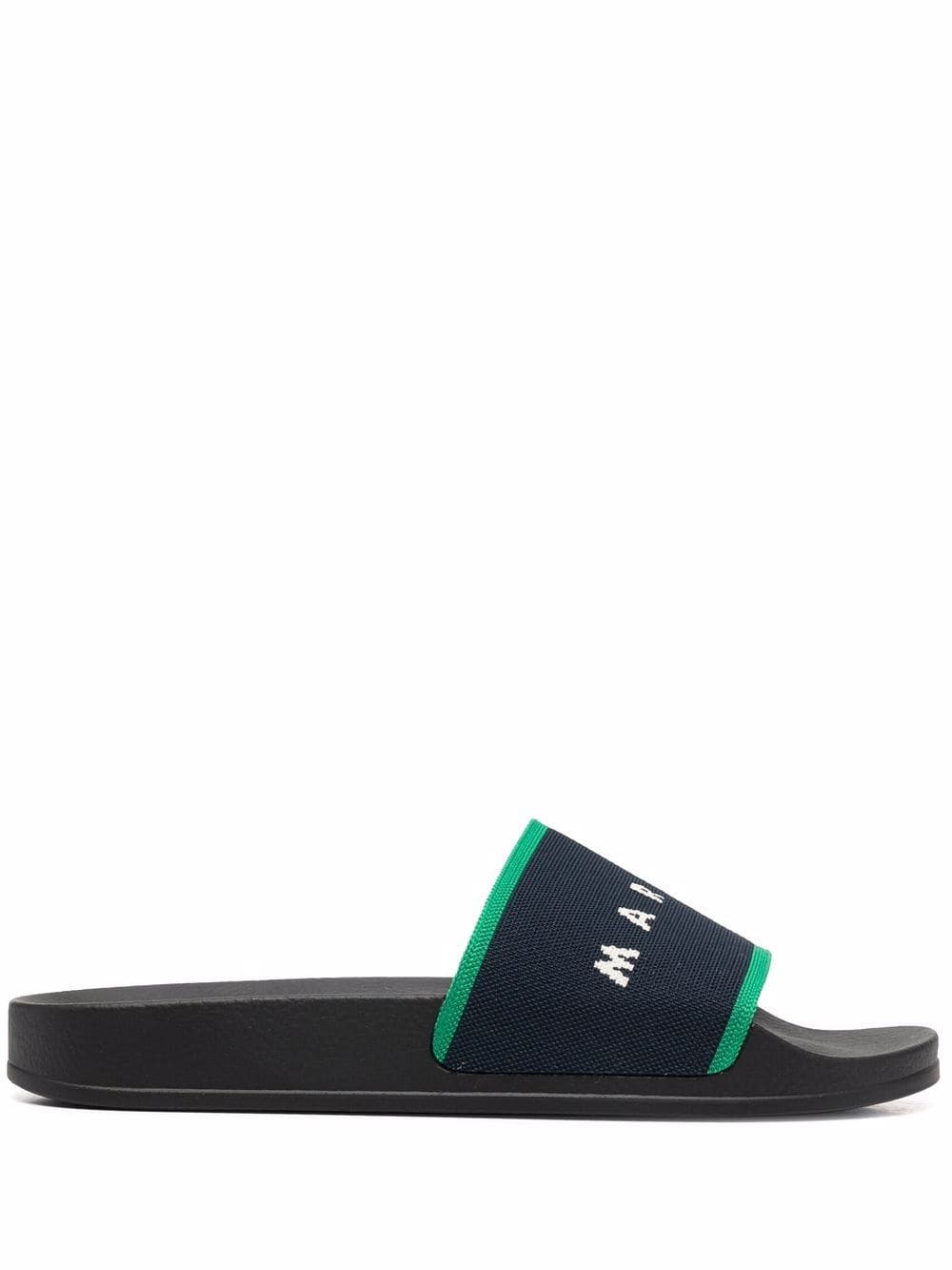 Buy Marni Logo-print Slides - Blue At 51% Off | Editorialist