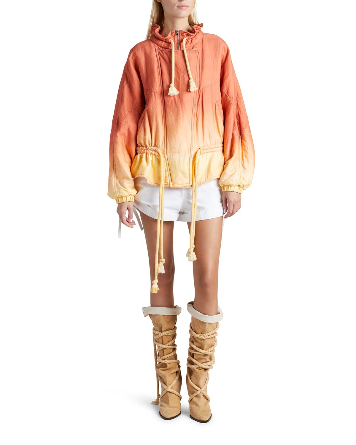 Buy Isabel Marant Kalastd Dipdye Bomber Jacket Tangerine At 72 Off