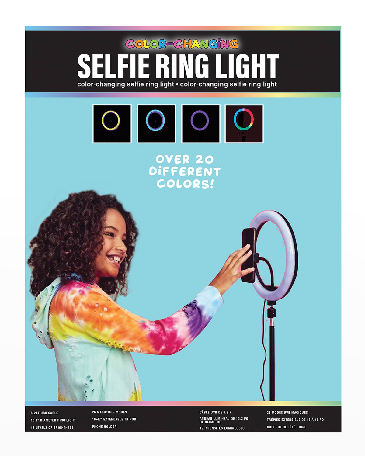 ISCREAM Kid's Color Changing Selfie Ring Light - One-color | Editorialist