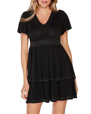 Buy BELLDINI Embellished Tiered Dress - Black At 50% Off | Editorialist