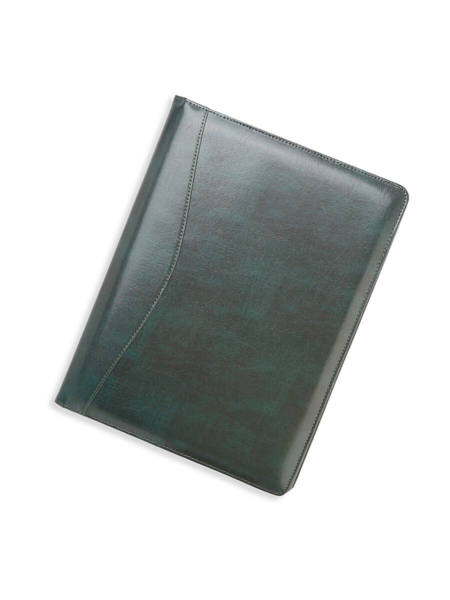 ROYCE NEW YORK Executive Leather Writing Portfolio Light Blue ...