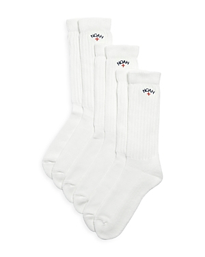 ADIDAS X NOAH Crew Socks, Pack Of 3 - White | Editorialist