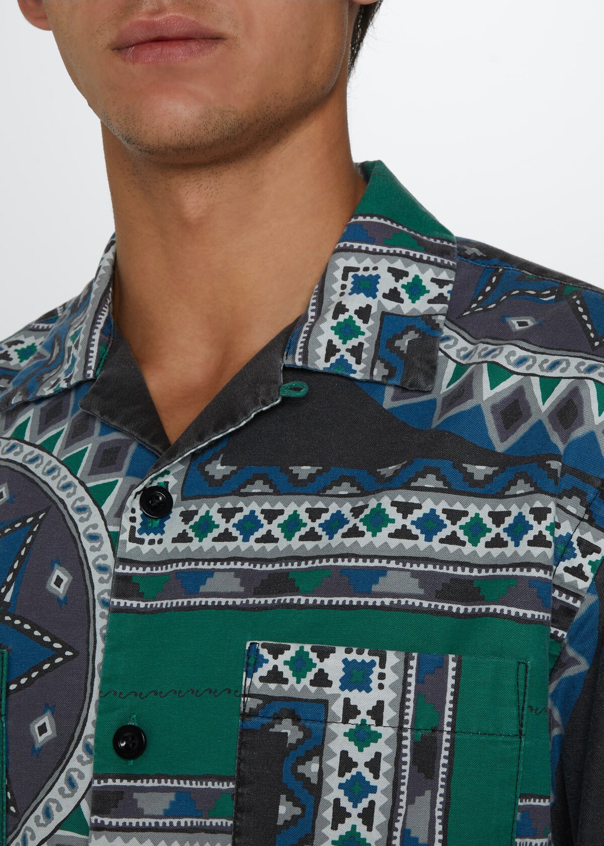 Men's Bandana Patchwork-Print Camp Shirt - Editorialist