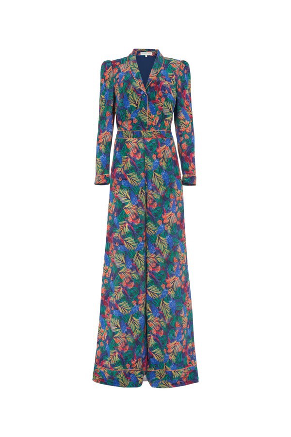 Ladies Floral Print Casual Jumpsuit