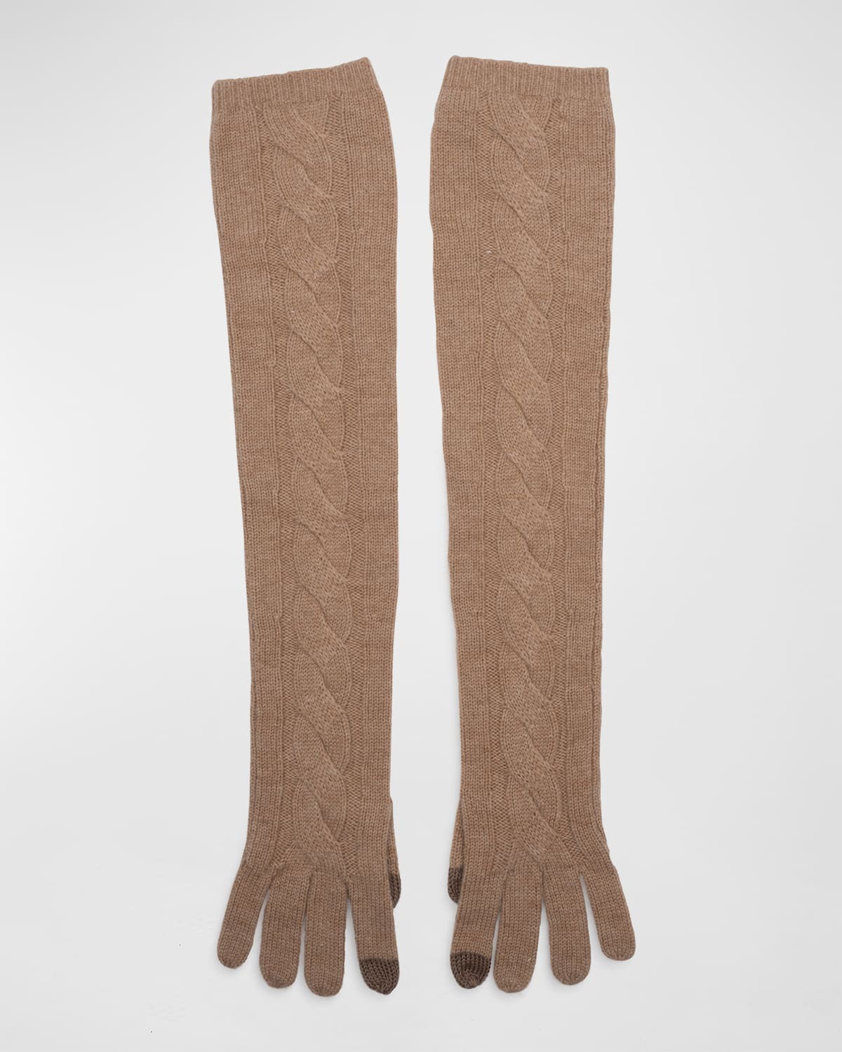 Coraline Cable Knit Cashmere Blend Gloves - Editorialist