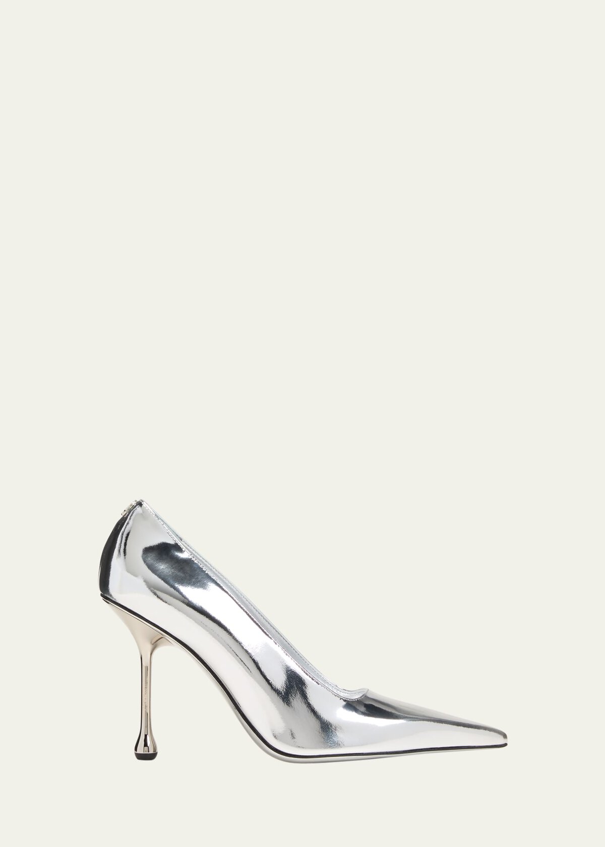 JIMMY CHOO Ixia Metallic Stiletto Pumps - Silver | Editorialist