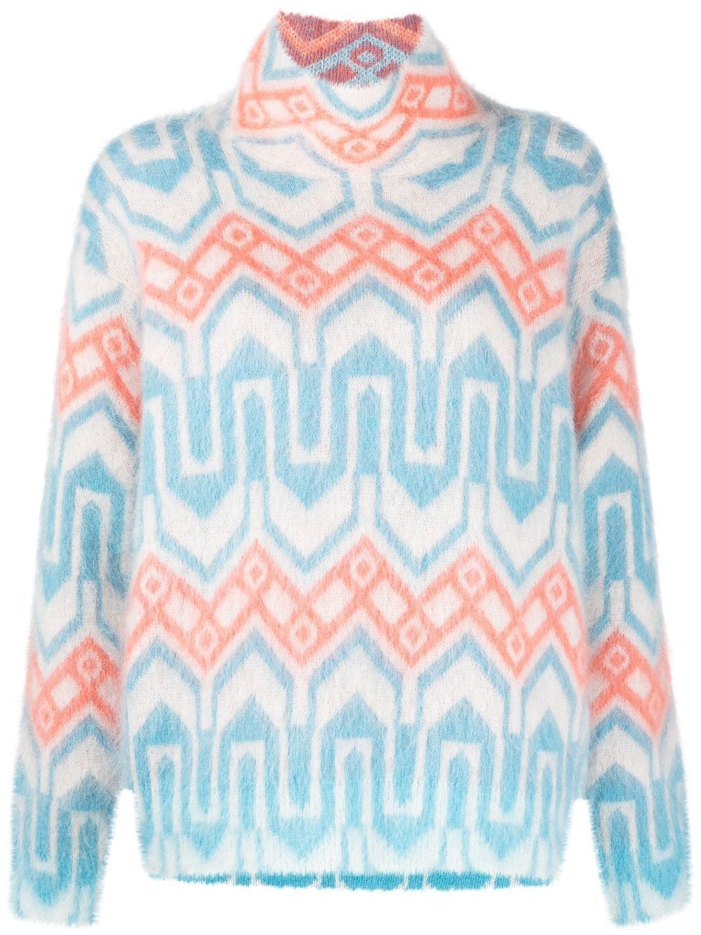 Moncler Jacquard Sweater - Blue | Editorialist