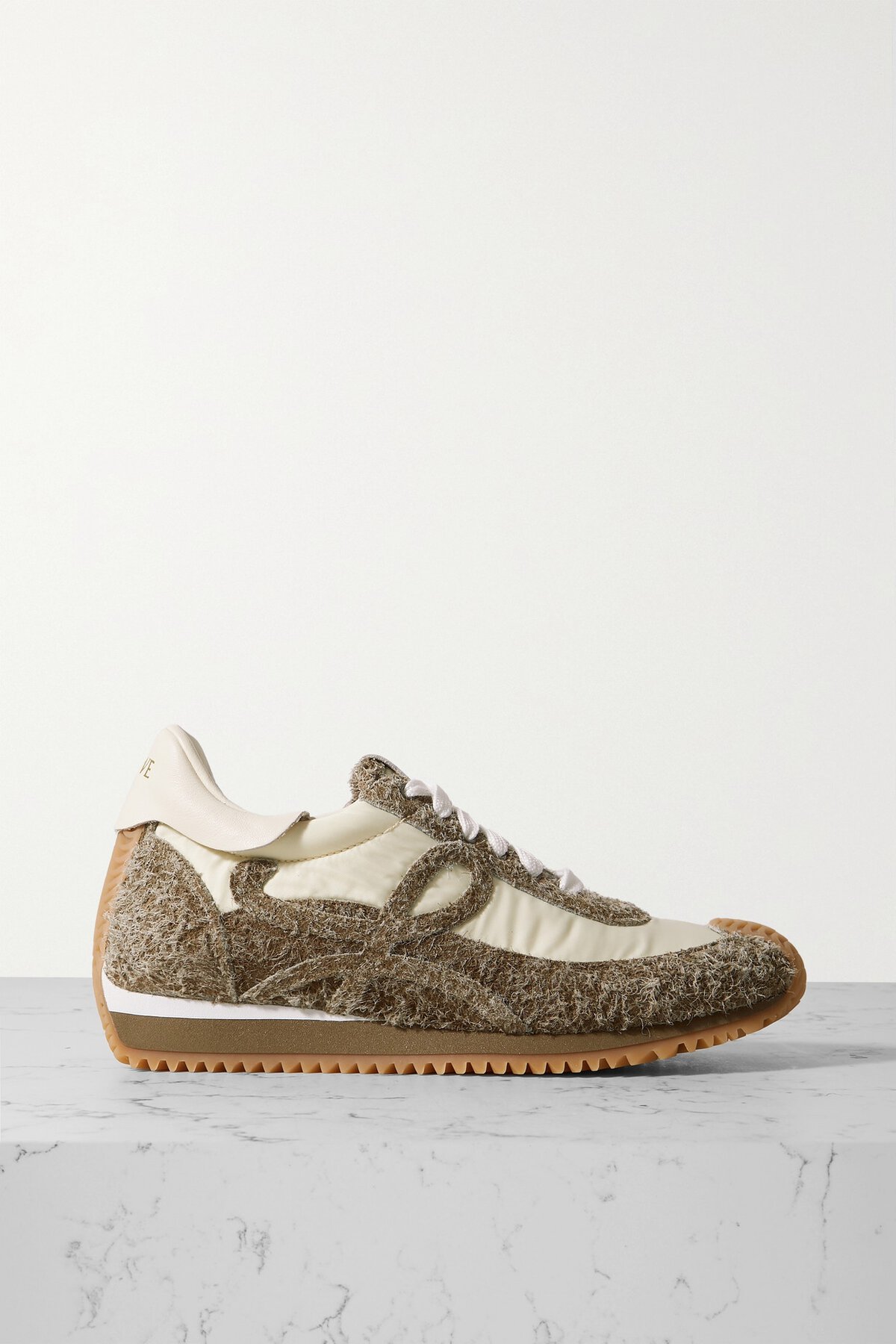 Loewe Flow Runner Leather-trimmed Shell And Brushed Suede Sneakers ...