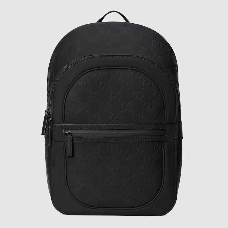 Gucci Gg Backpack Gg Leather - Black | Editorialist
