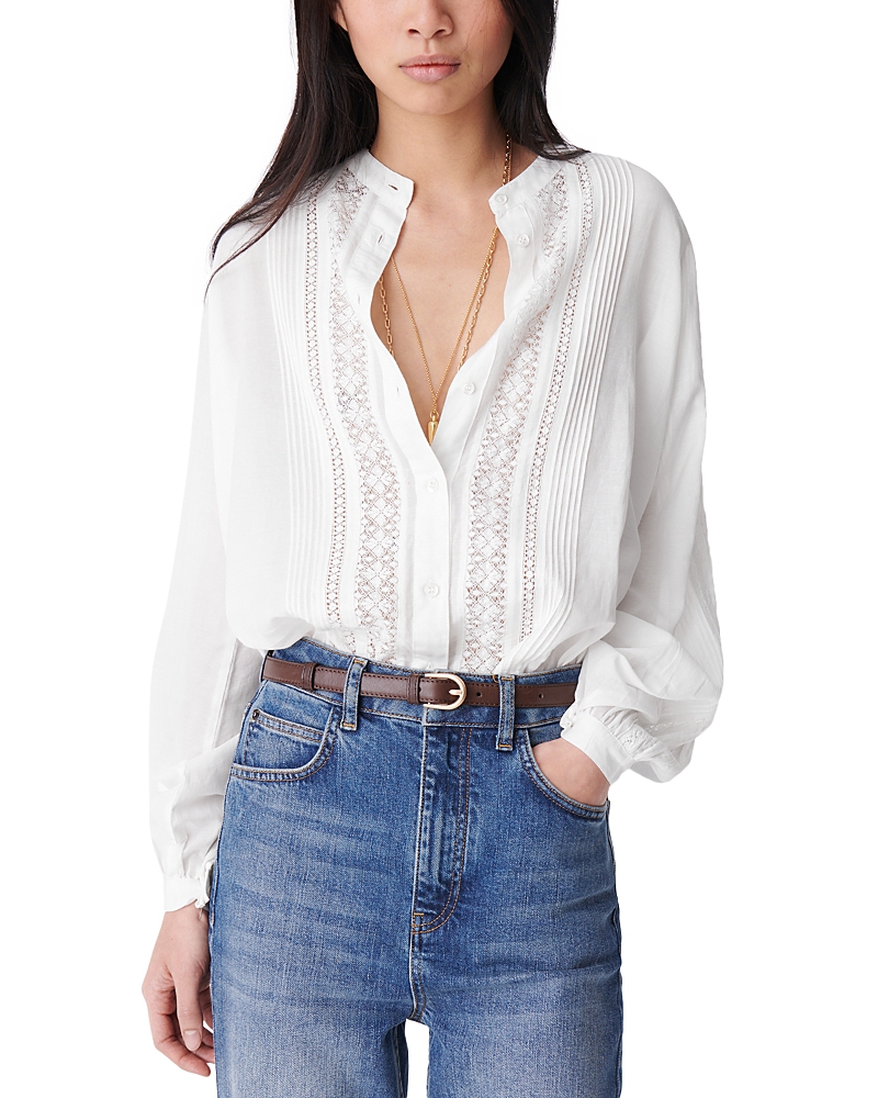 Vanessa Bruno Coco Cotton Pintucked Blouse - White | Editorialist