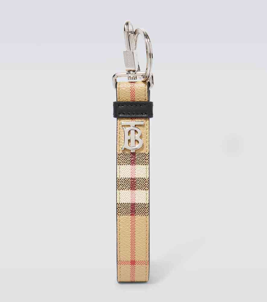 Burberry Check Keychain - Beige | Editorialist