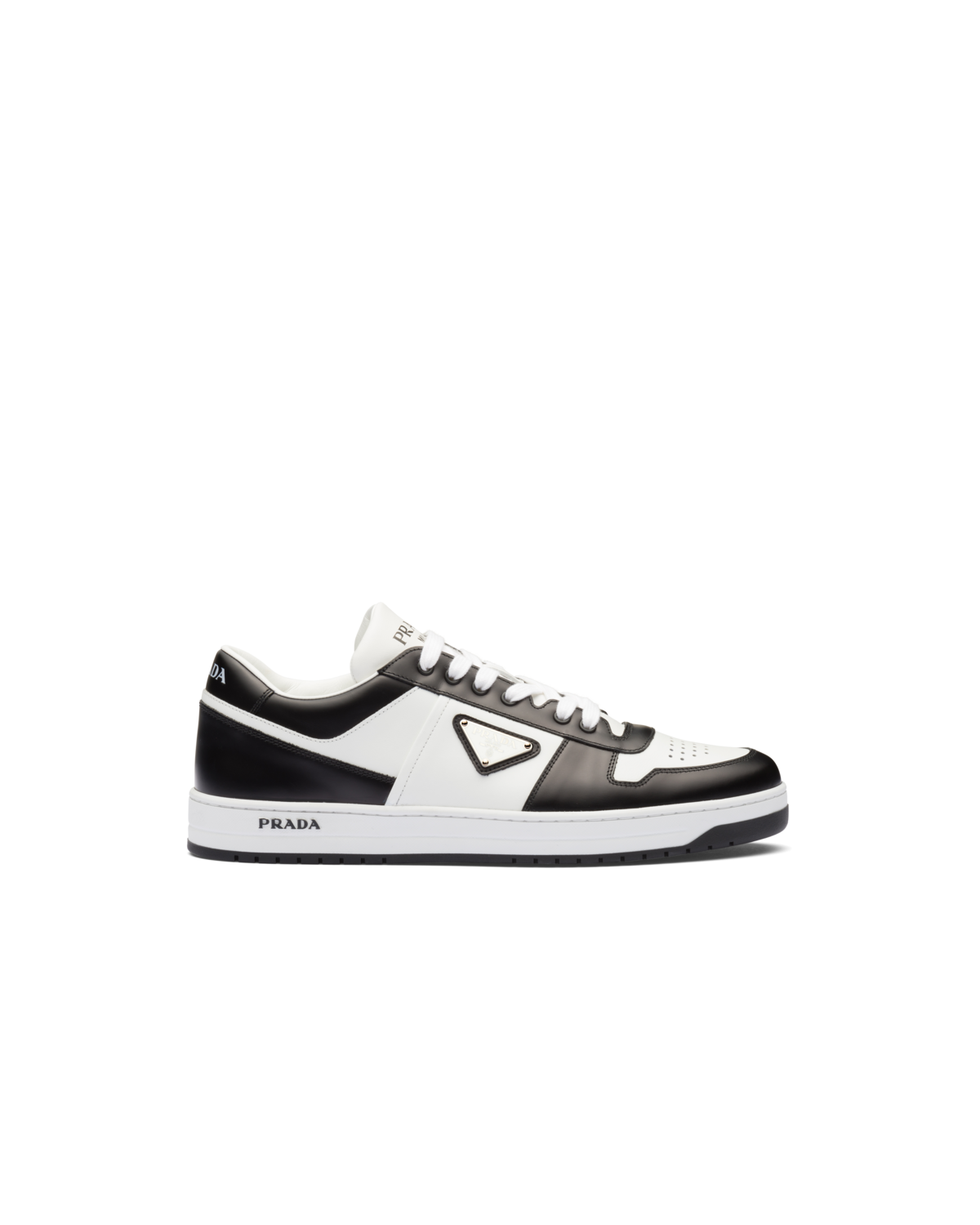 Prada Downtown Leather Sneakers Editorialist
