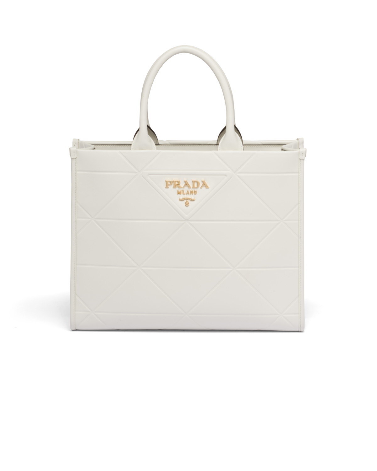 Prada Medium Leather Symbole Bag With Topstitching Editorialist