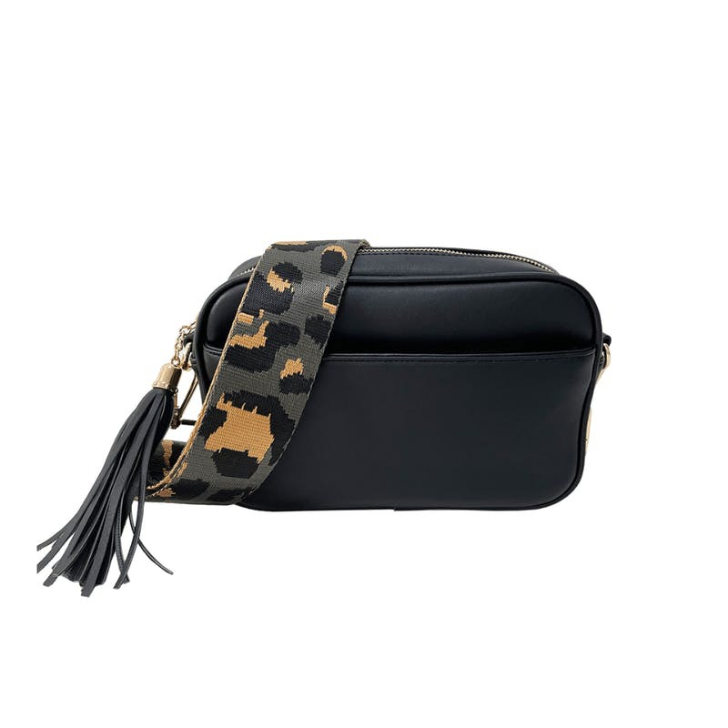 THREADED PEAR Courtney Crossbody Bag - Black | Editorialist