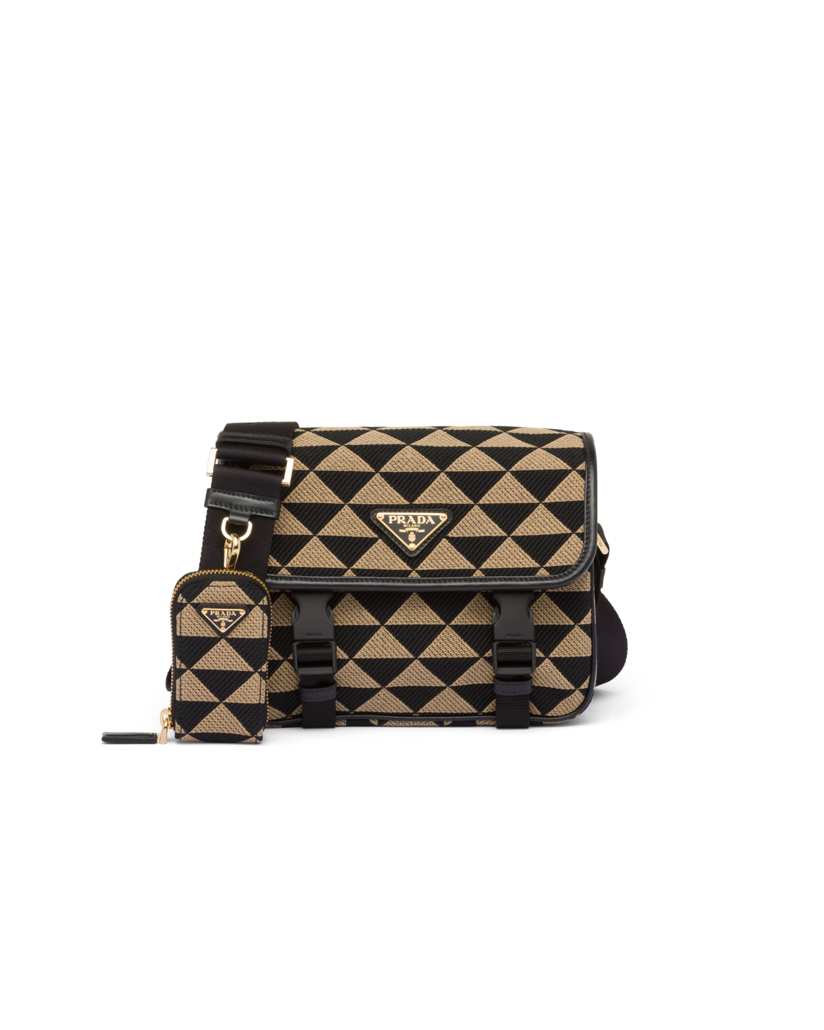 Prada Symbole Embroidered Fabric Bag | Editorialist