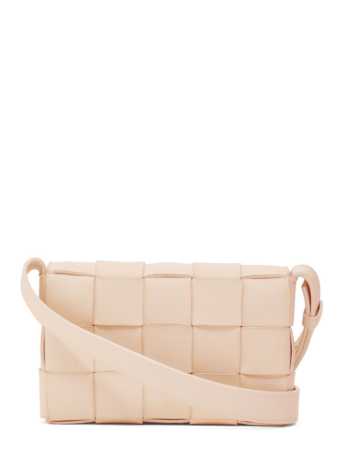 Bottega Veneta Small Cassette Leather Crossbody Bag - Macaroon ...
