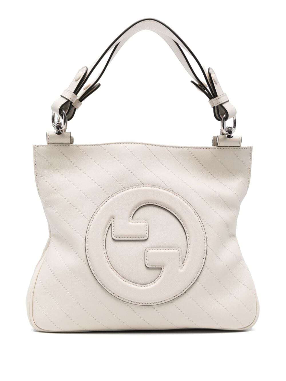 Gucci Interlocking G Leather Tote Bag - White | Editorialist