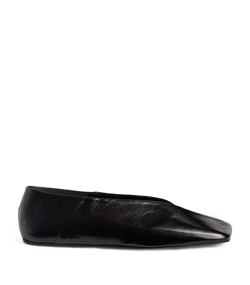 jil sander square toe flats
