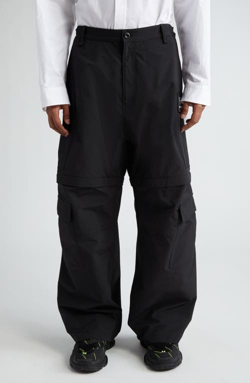 Balenciaga Zip-Off Ripstop Cargo Pants In Black - 50% Off | Editorialist
