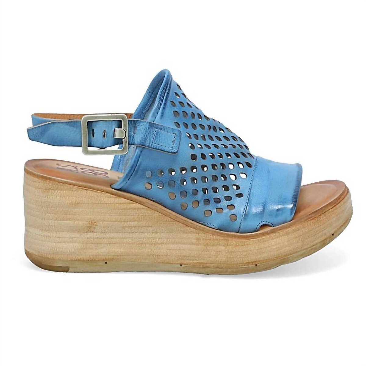 Buy A.S.98 Normie Wedge Sandals In Sky - Blue At 35% Off | Editorialist