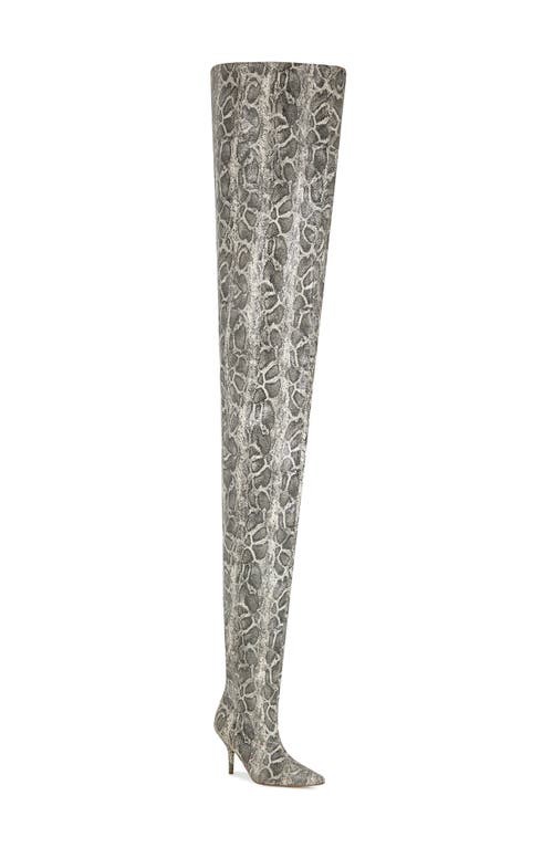 Snakes Store Snakeskin Thigh High Boots Size 11 Thigh High Snake