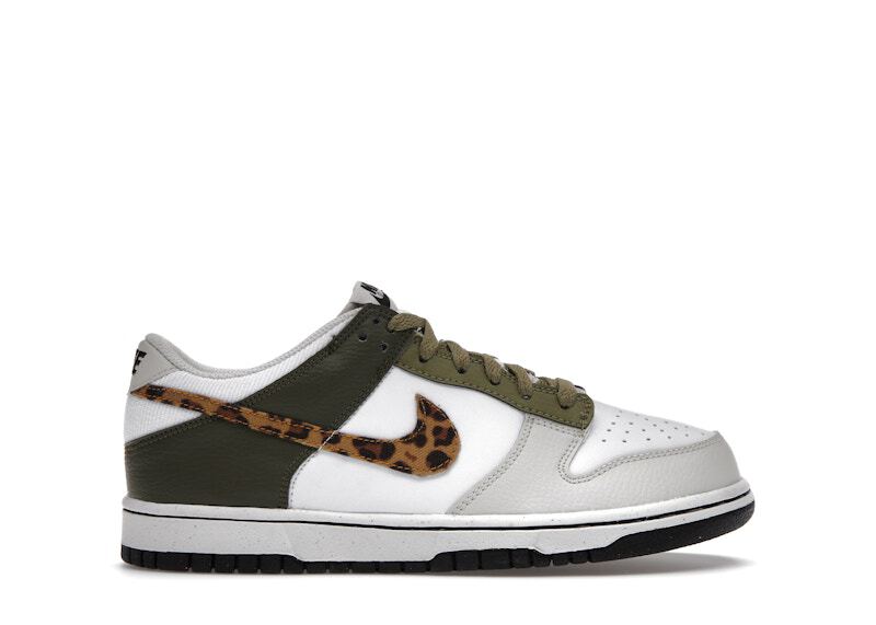 Nike Dunk Low Olive Leopard - White/coconut Milk/rough Green | Editorialist