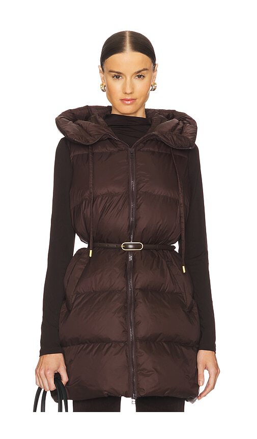 Veronica Beard Bria Puffer Vest In Brown - Dark Chocolate | Editorialist