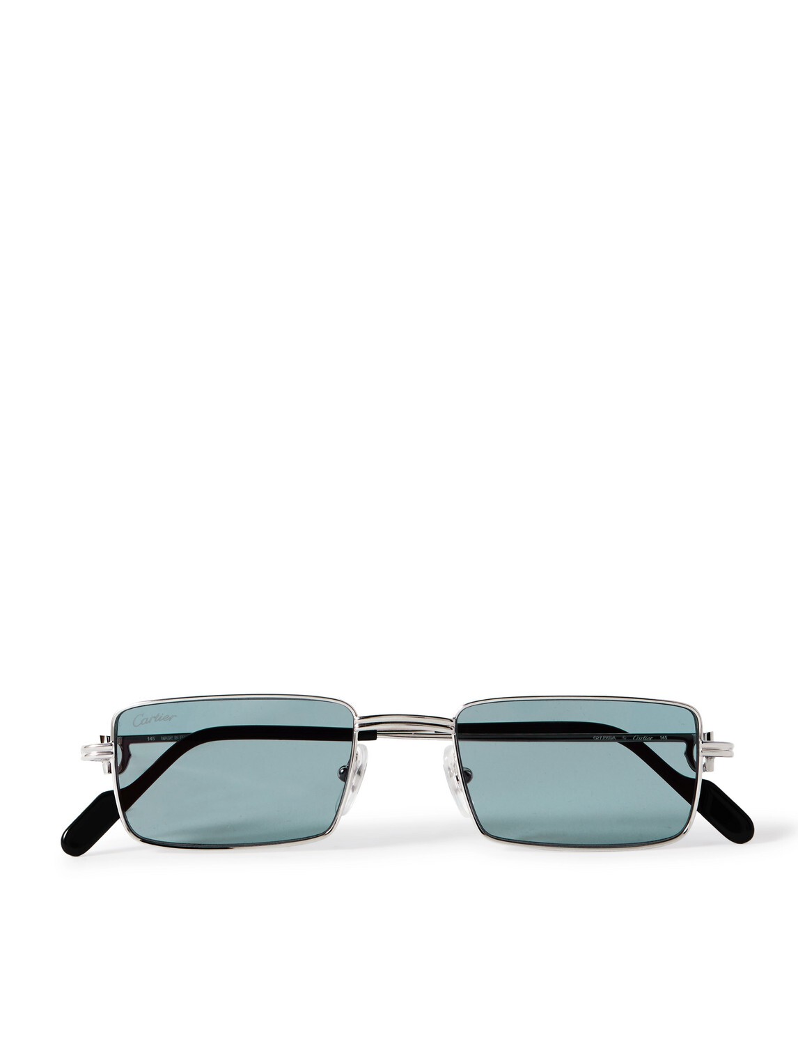 Cartier Square-Frame Sunglasses - Silver | Editorialist