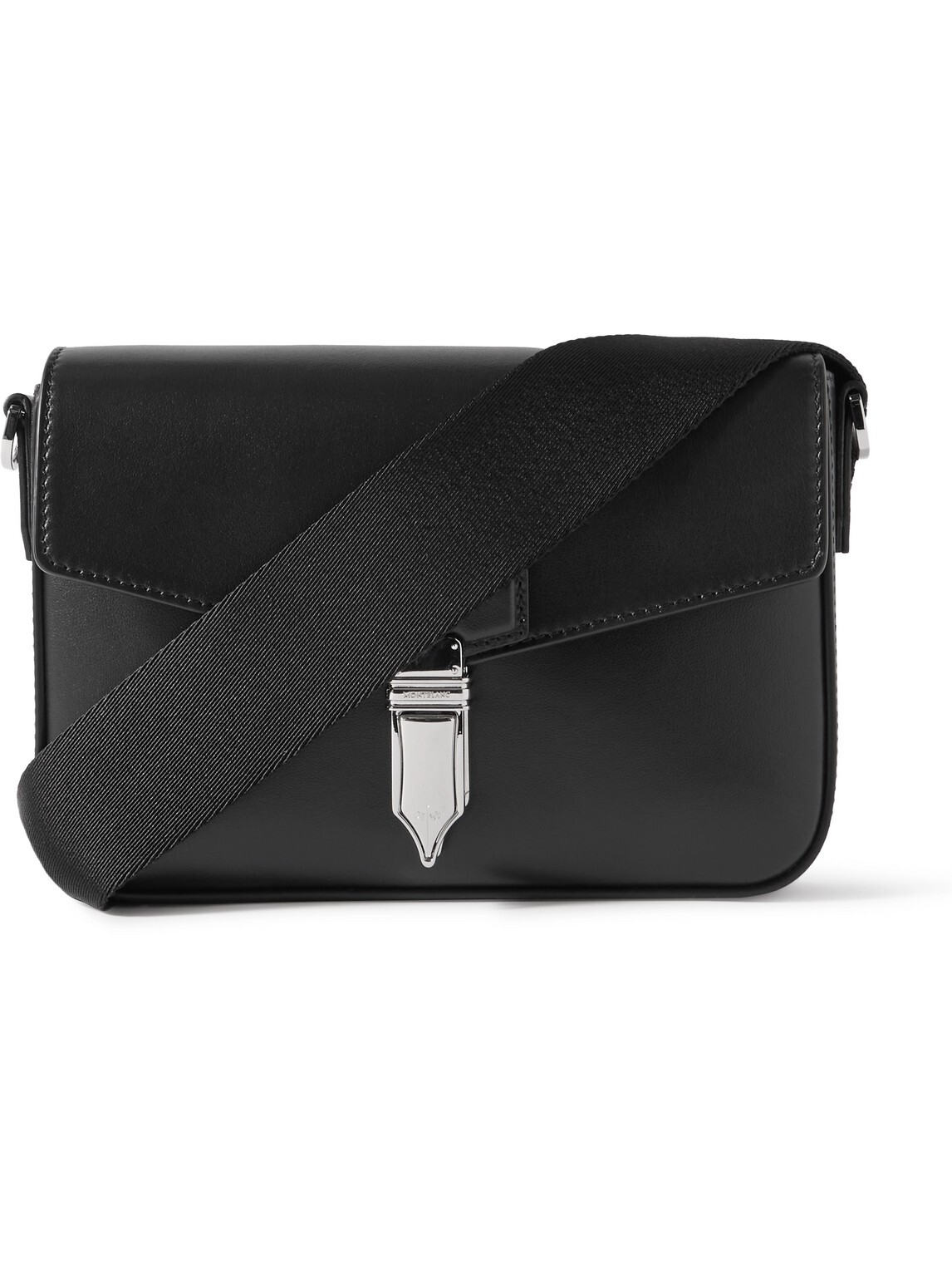 Mont Blanc Leather Messenger Bag - Black | Editorialist