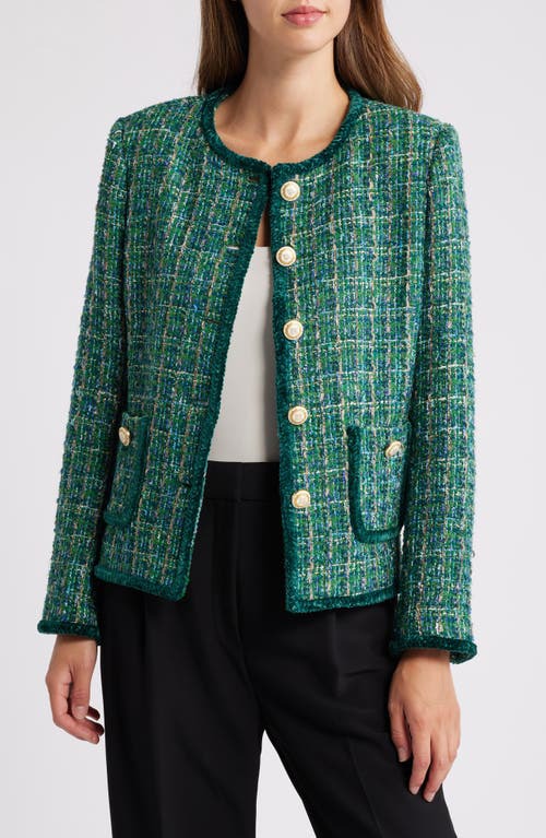Tahari Asl Bouclé Jacket - Juniper Multi | Editorialist