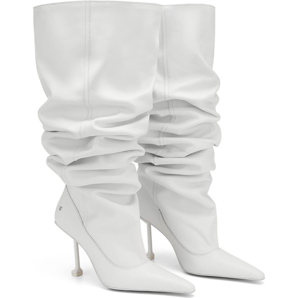 Naked Wolfe Vern Slouch Tall Boots - White-Nappa Cow Leather | Editorialist