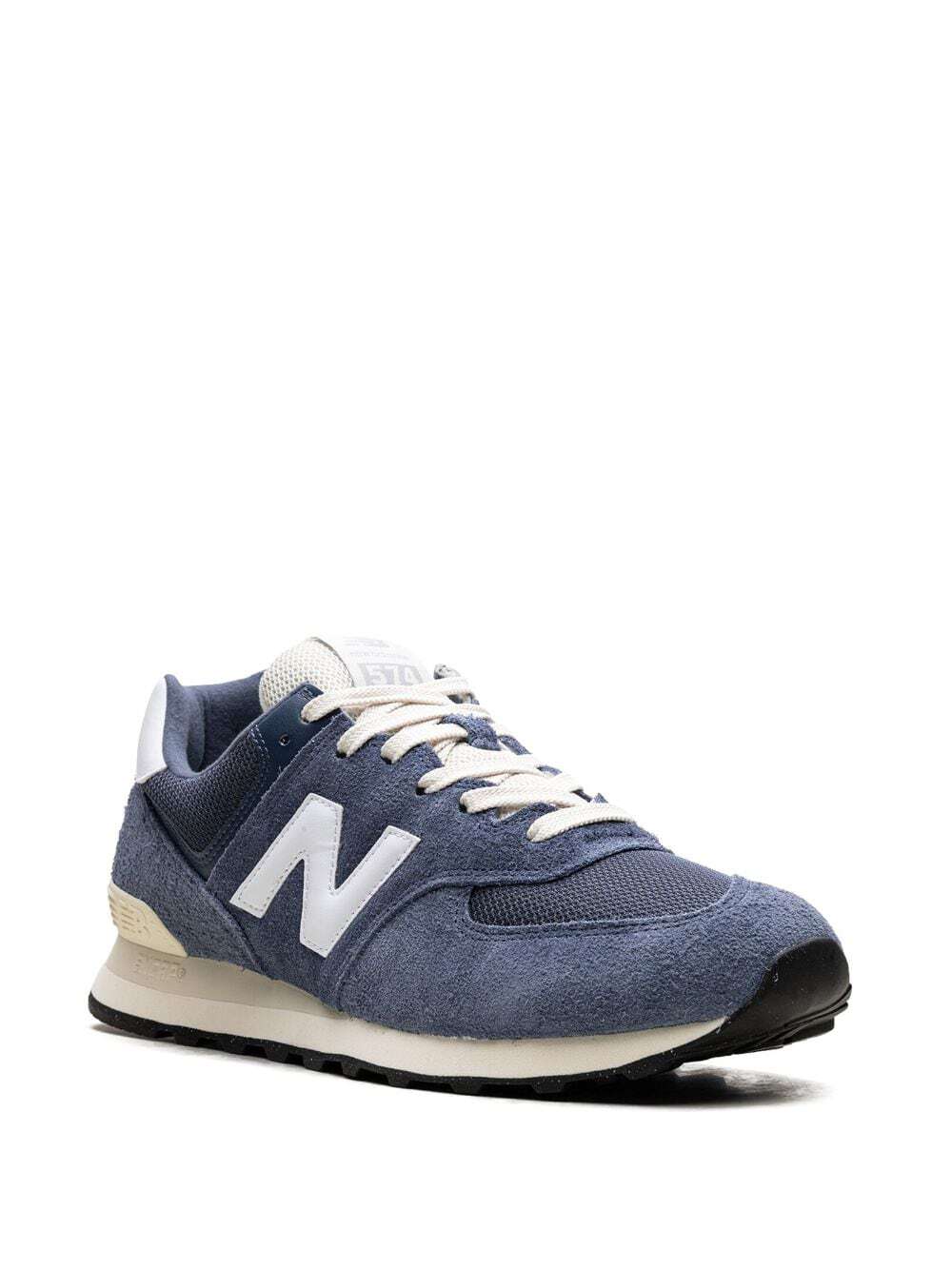 New Balance 574 Vintage Indigo/White/Angora Sneakers - Blue | Editorialist
