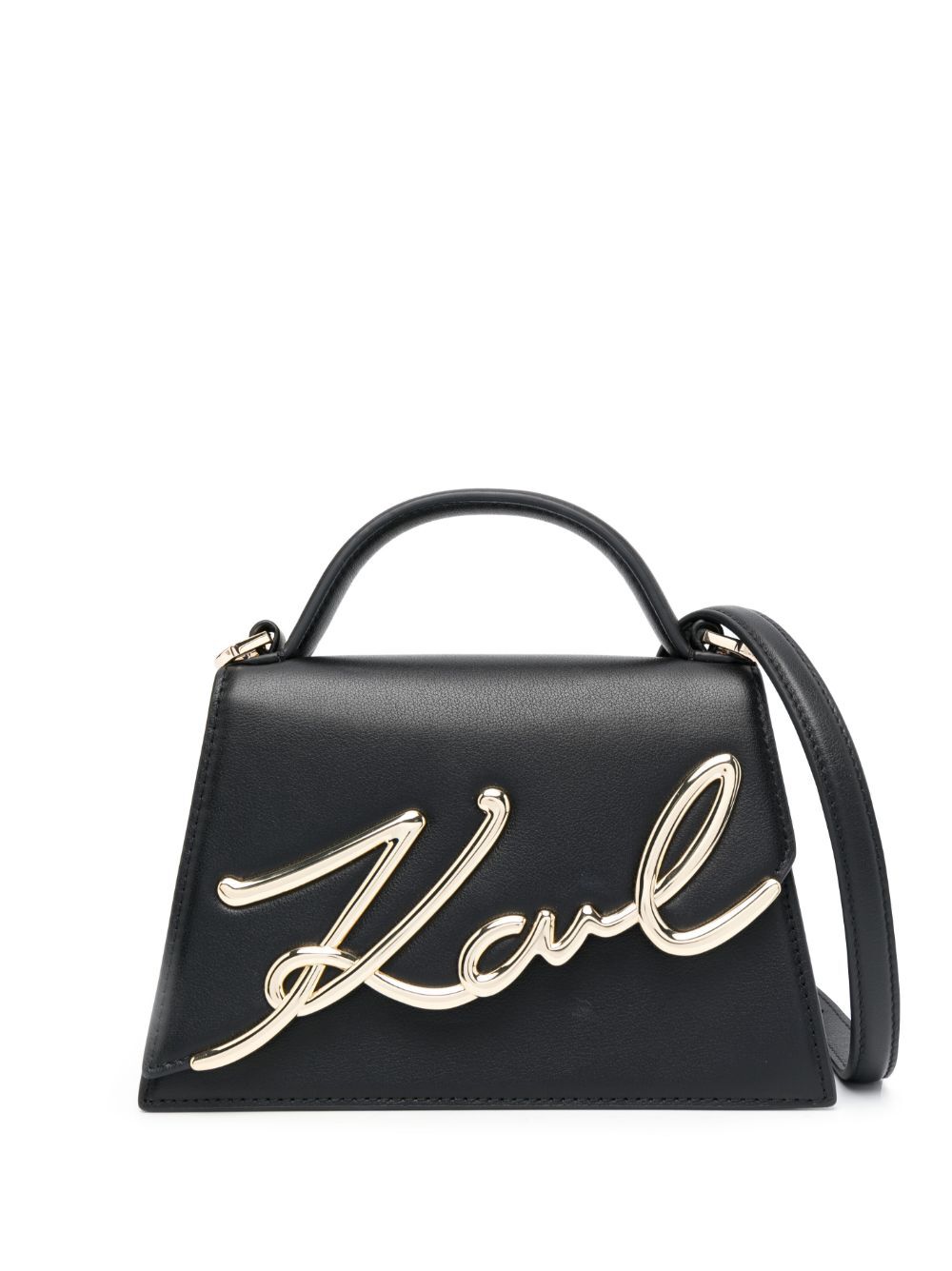 Karl Lagerfeld Small Signature Leather Cross Body Bag - 992 | Editorialist