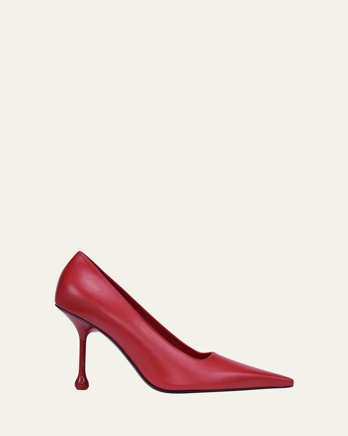 JIMMY CHOO Ixia Leather Stiletto Pumps - Ruby Red | Editorialist