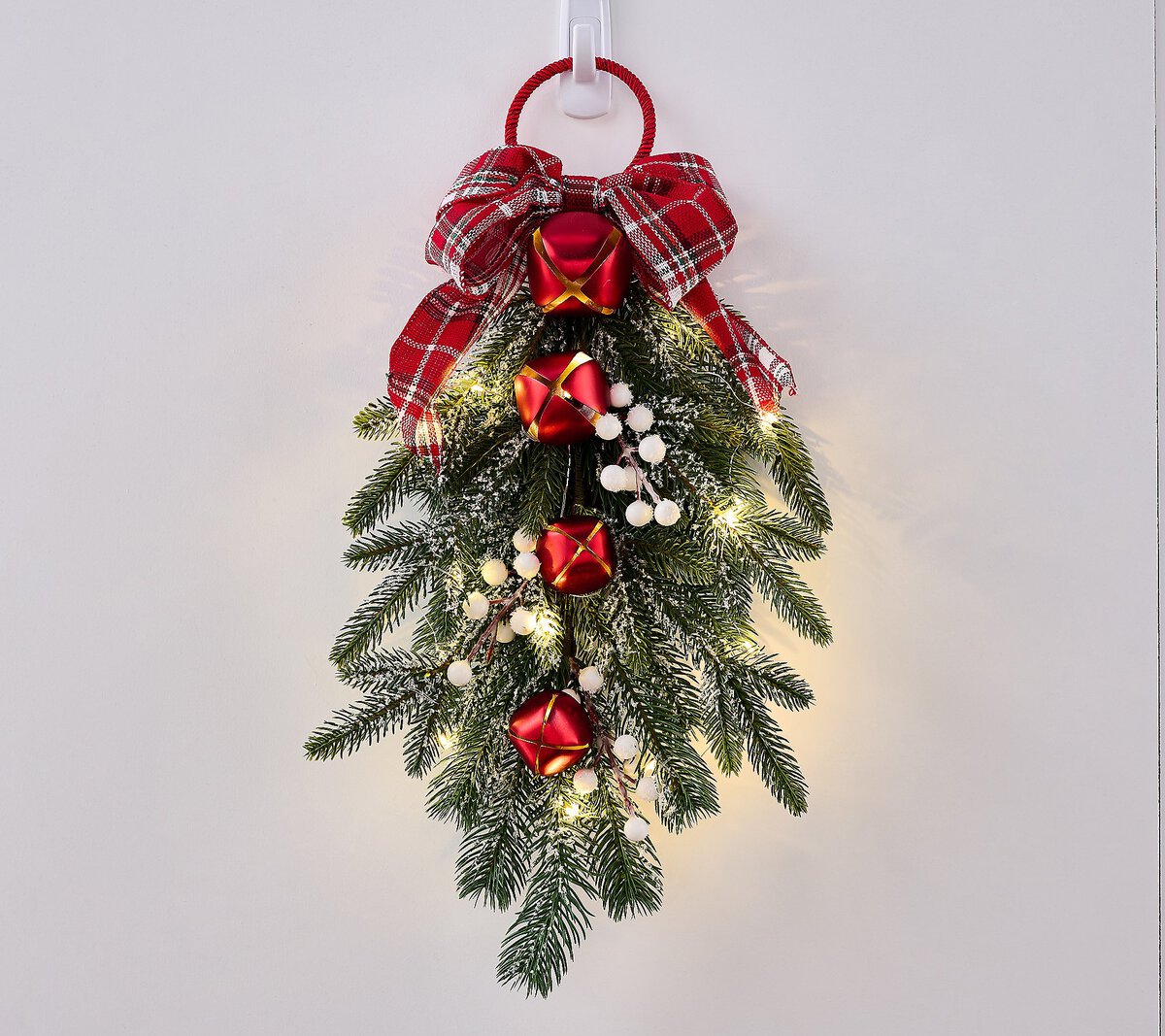 Valerie Parr Hill As Is Jingle Bell Hanger With Ribbon, Pine &Berries ...