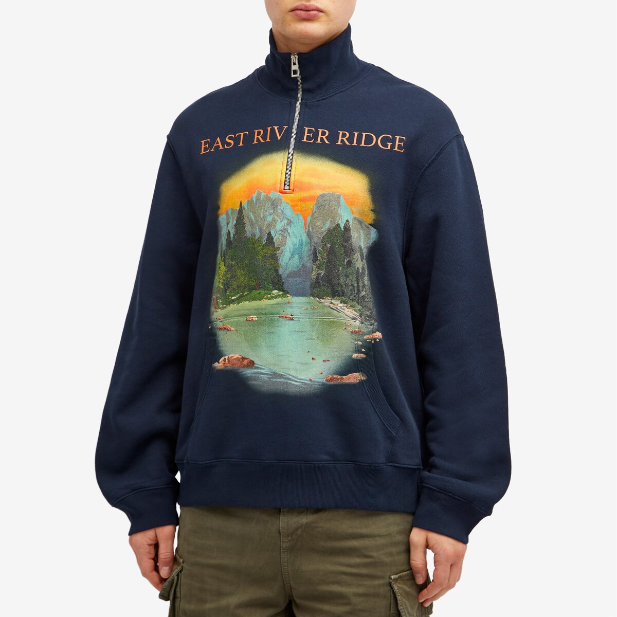 Loewe East River Ridge Zip Sweatshirt In Dark Blue - 35% Off 