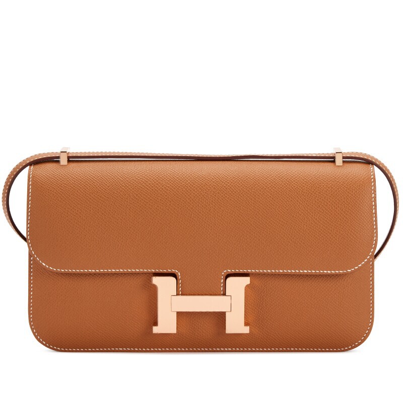 HermèS Epsom Constance Elan Rose Hardware - Gold | Editorialist