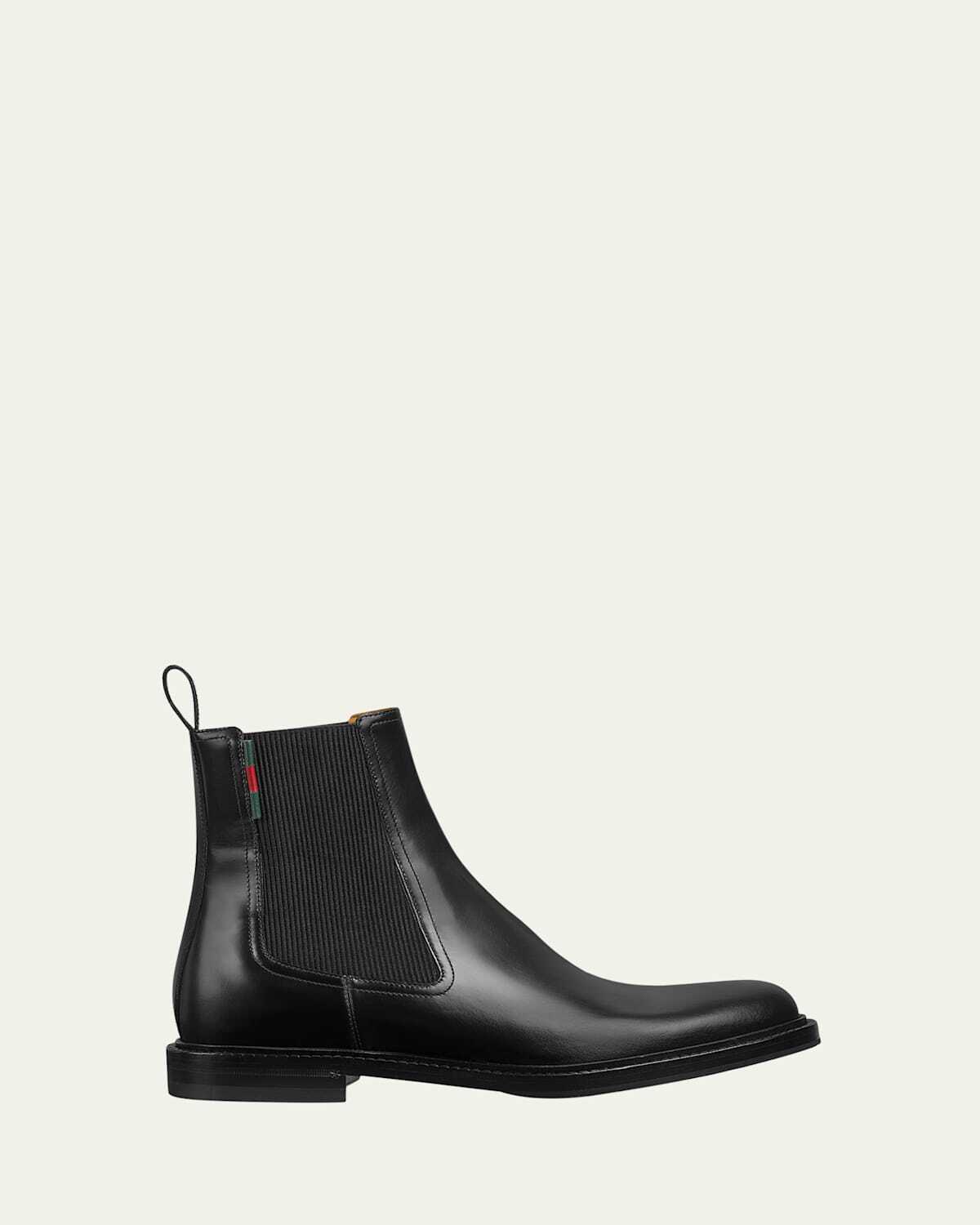 Gucci William Leather Chelsea Boots - Black | Editorialist