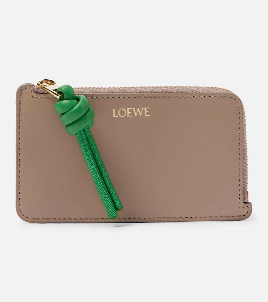 Loewe Knot Leather Card Case - Beige | Editorialist