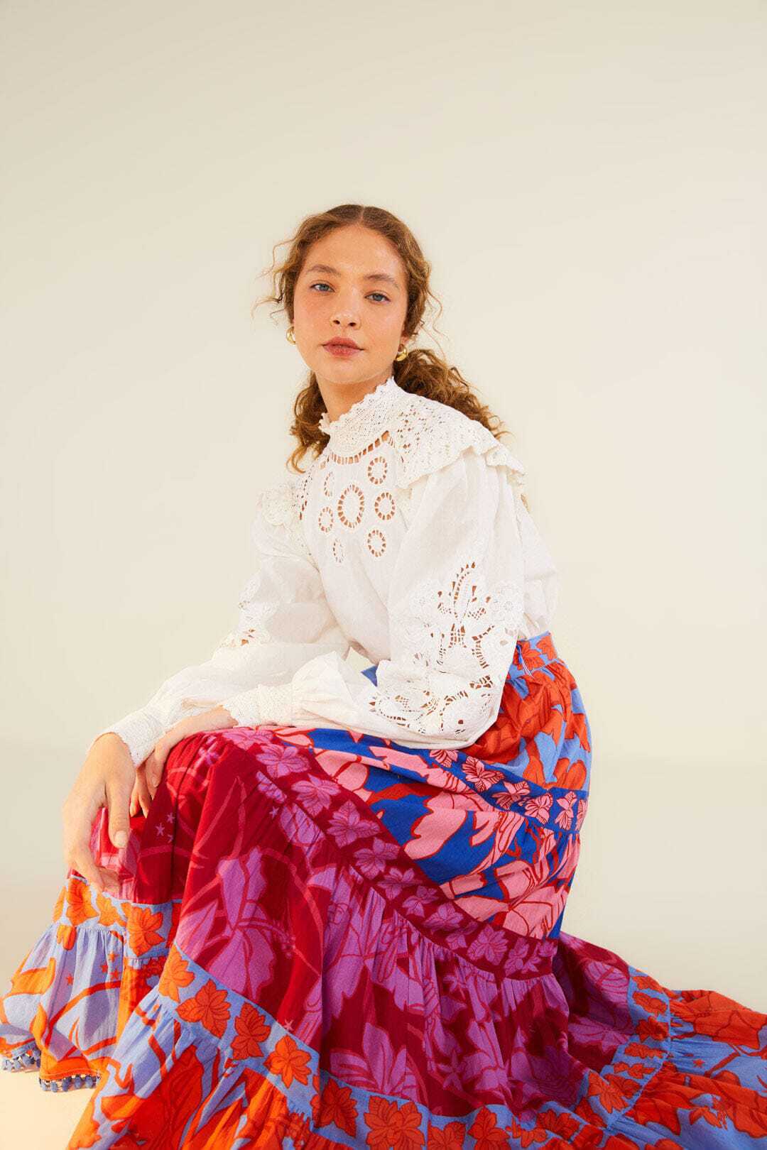 Farm Rio Mixed Living Nature Skirt - Multi | Editorialist