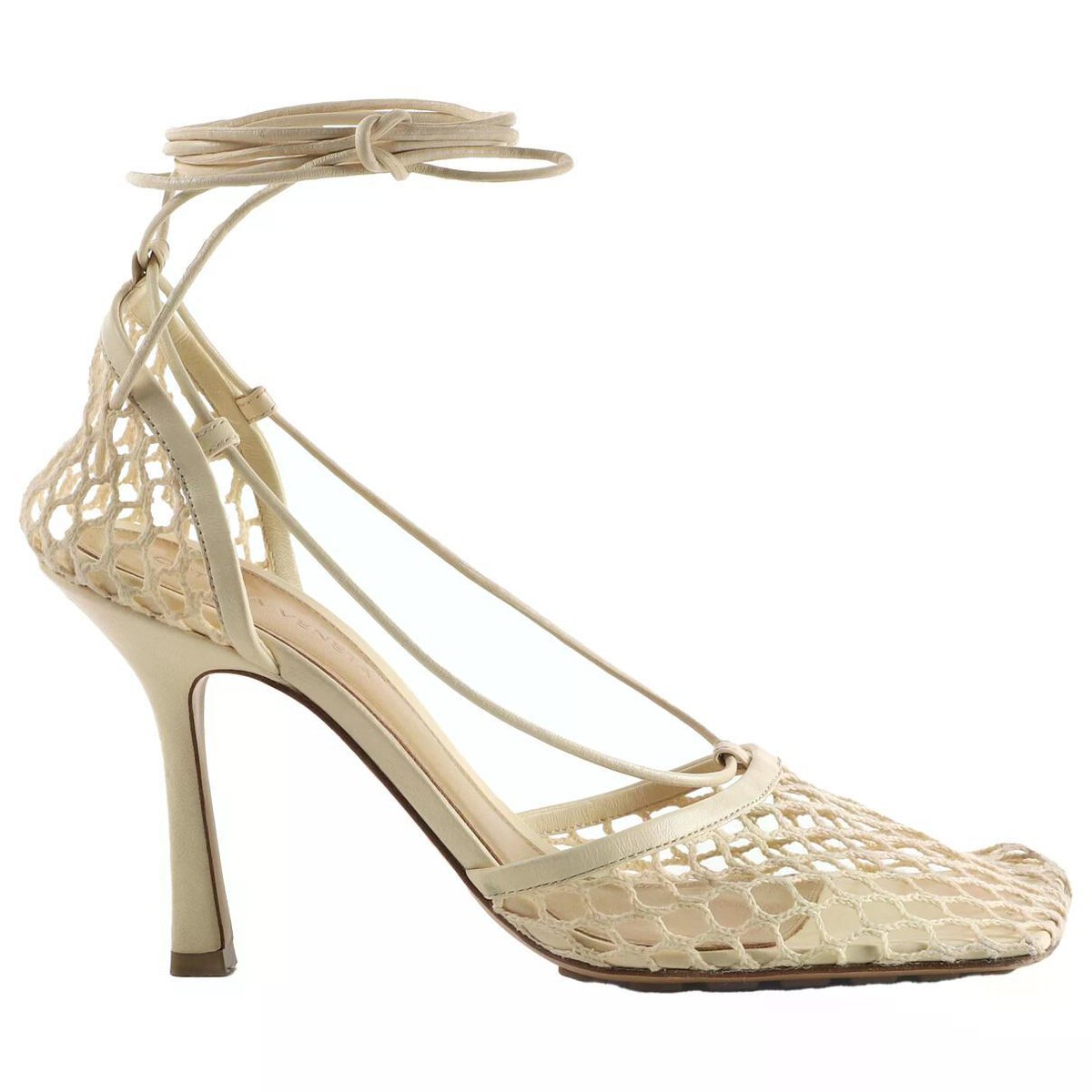 Bottega Veneta Stretch Cloth Heels In Ecru - 24% Off | Editorialist