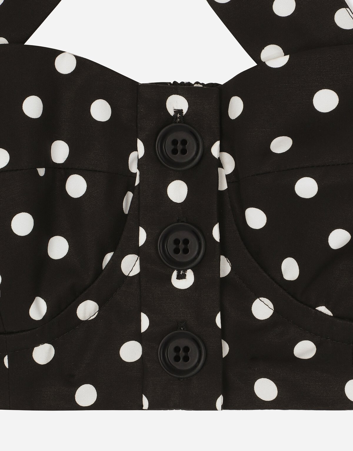 Dolce & Gabbana Polka-Dot Corset Top - Print | Editorialist