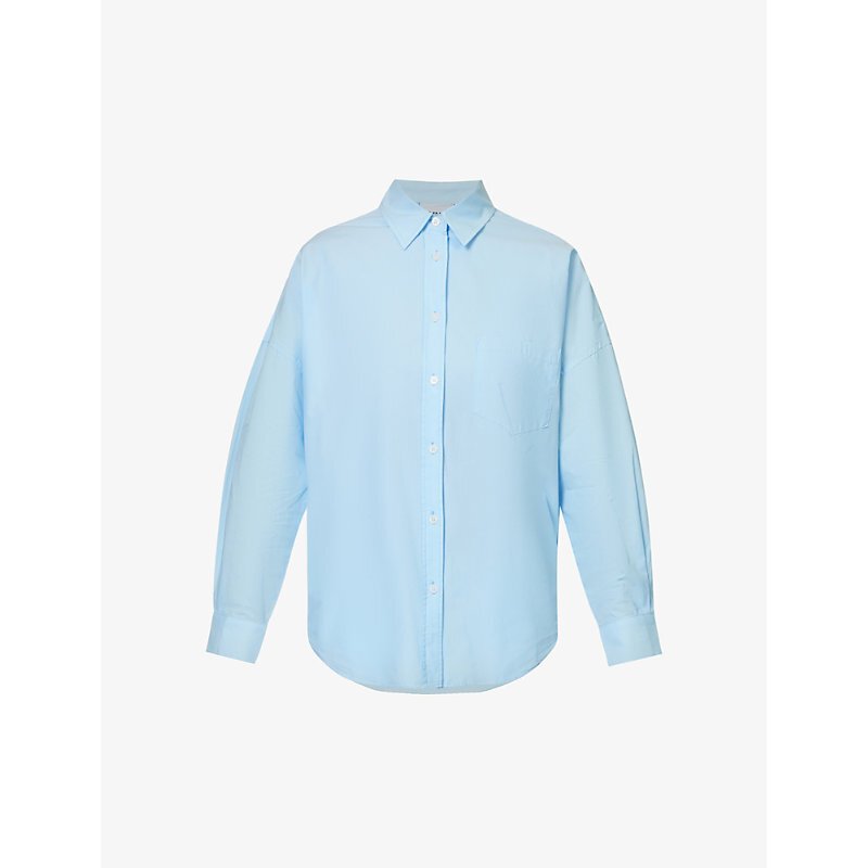 Lmnd Chiara Relaxed-Fit Cotton Shirt S - Sky | Editorialist