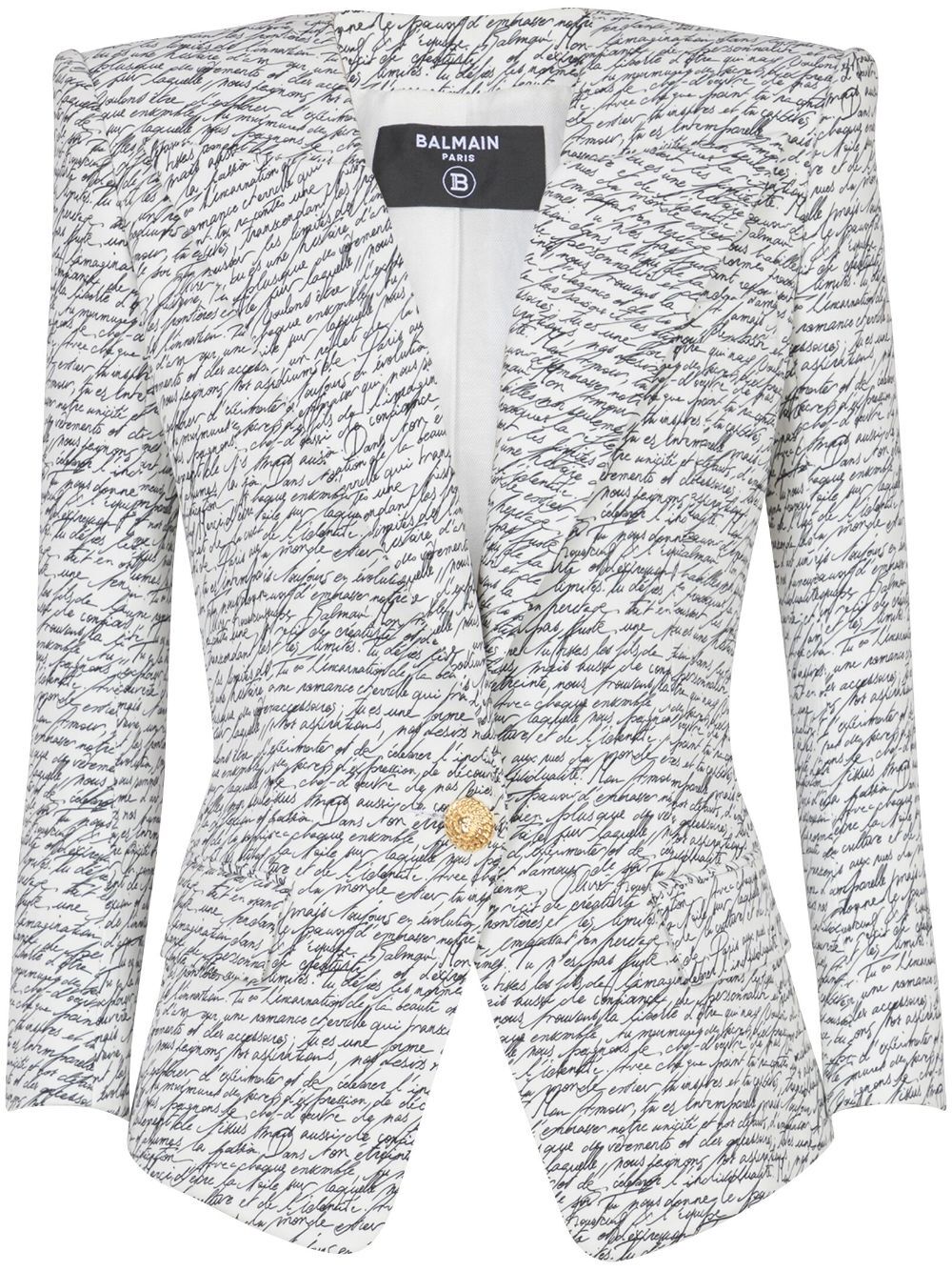 Balmain Love Letter Tailored Jacket - White | Editorialist