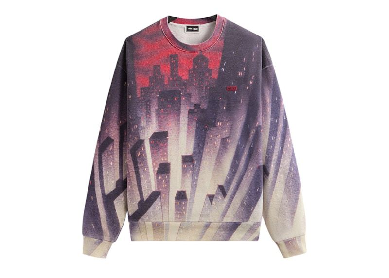 Kith X Batman Animated City Vintage Nelson Crewneck - Allure 