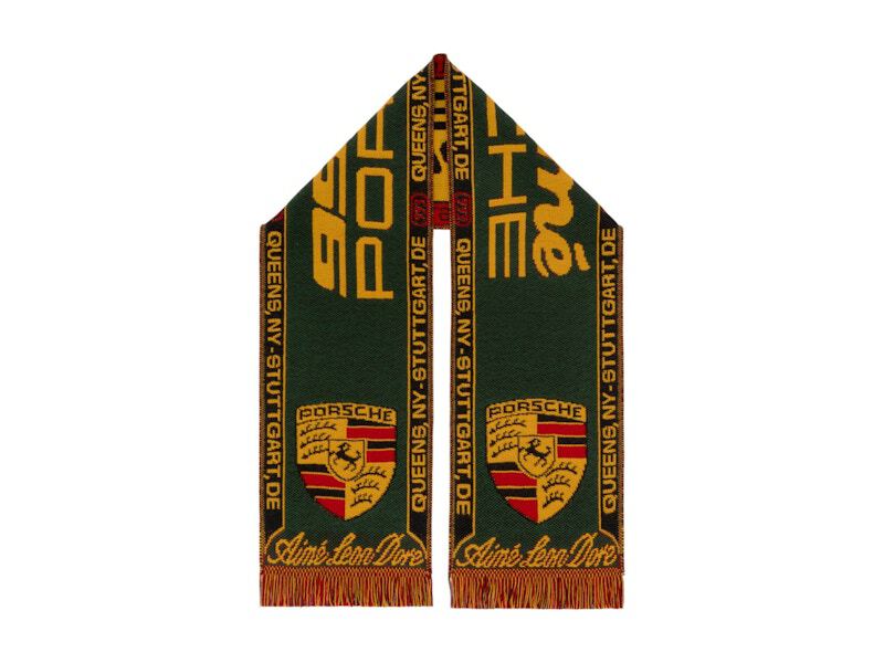 Aimé Leon Dore X Porsche 993 Turbo Wool Souvenir Scarf - Green ...