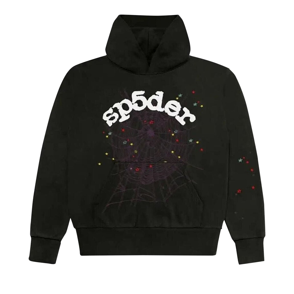 Sp5der Logo Hoodie Sweatshirt - Black | Editorialist