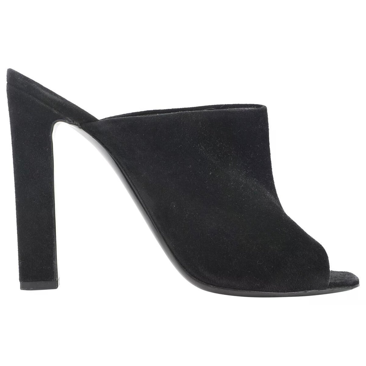 Celine Suede Mules In Black - 18% Off | Editorialist